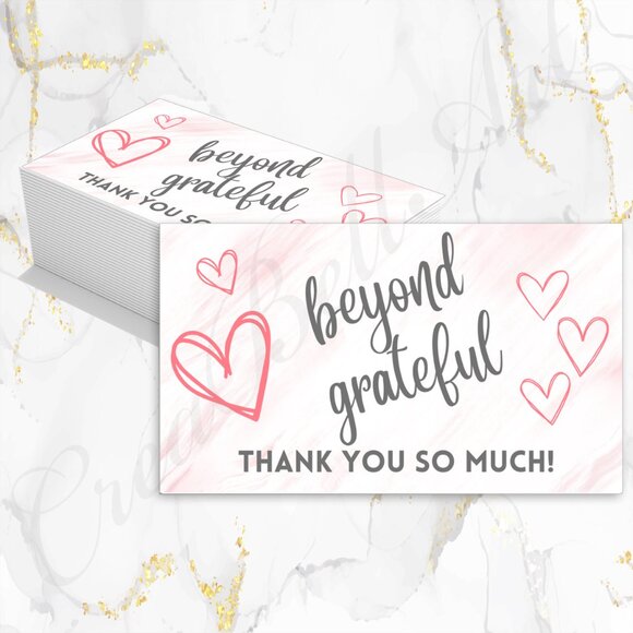 CreaBellArt & lbrm | Office | 6 Thank You Cards Beyond Grateful 35 X 2 ...